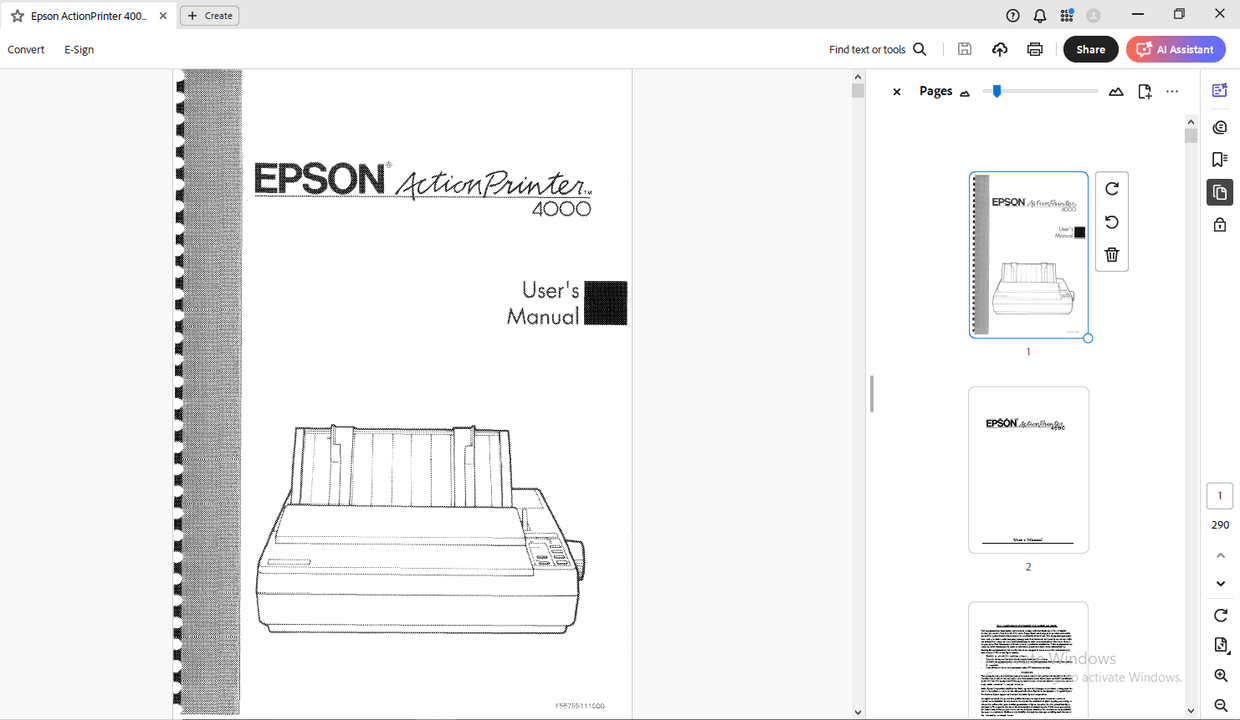 Epson Action Printer 4000 Users Manual - PDF DOWNLOAD