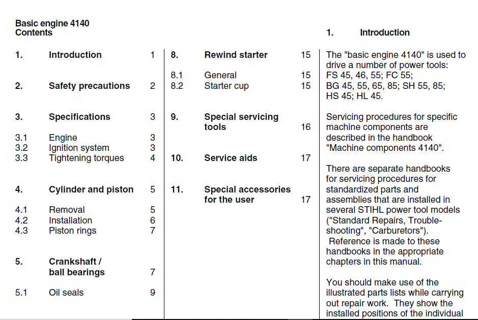 Stihl Fs 45 Brushcutters 038 045 046 Parts Workshop Service Repair Manual – pdf Download
