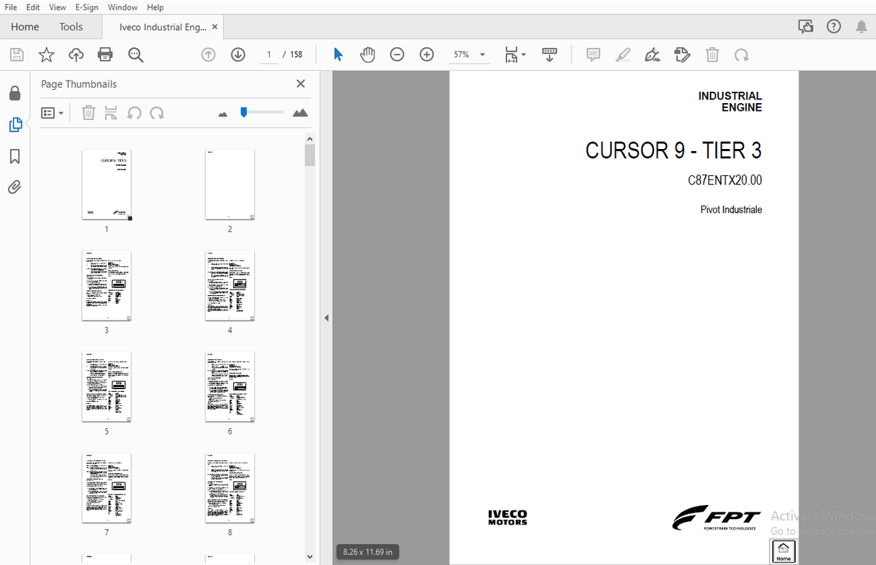 Iveco Industrial Engine Cursor 9 Tier 3 Parts Manual