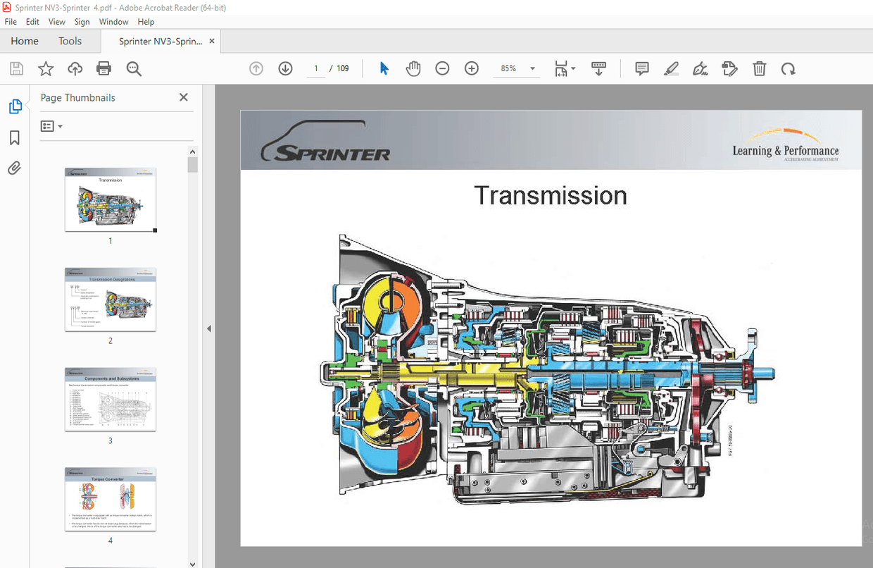 Sprinter NV3 Transmission Manual - PDF DOWNLOAD