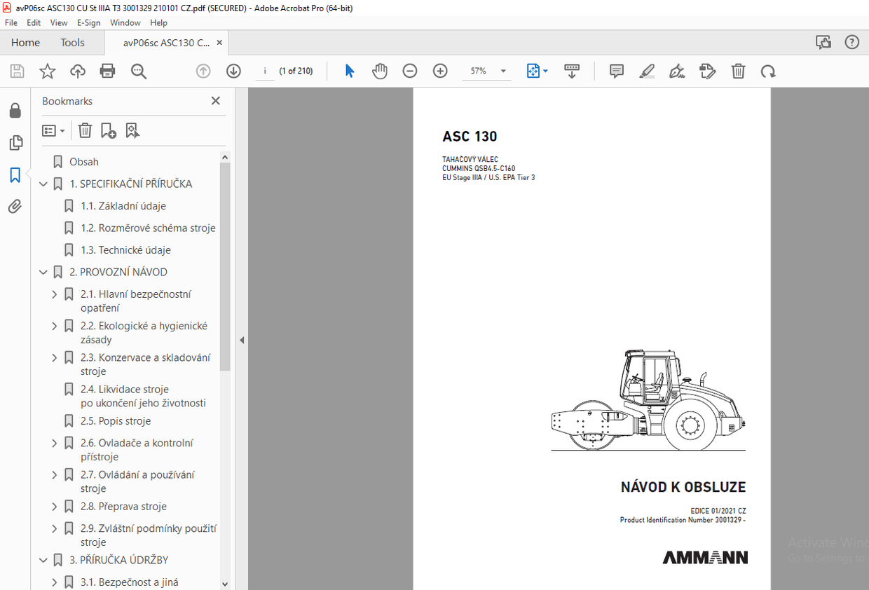 AMMANN ASC 130 NÁVOD K OBSLUZE 3001329 PDF