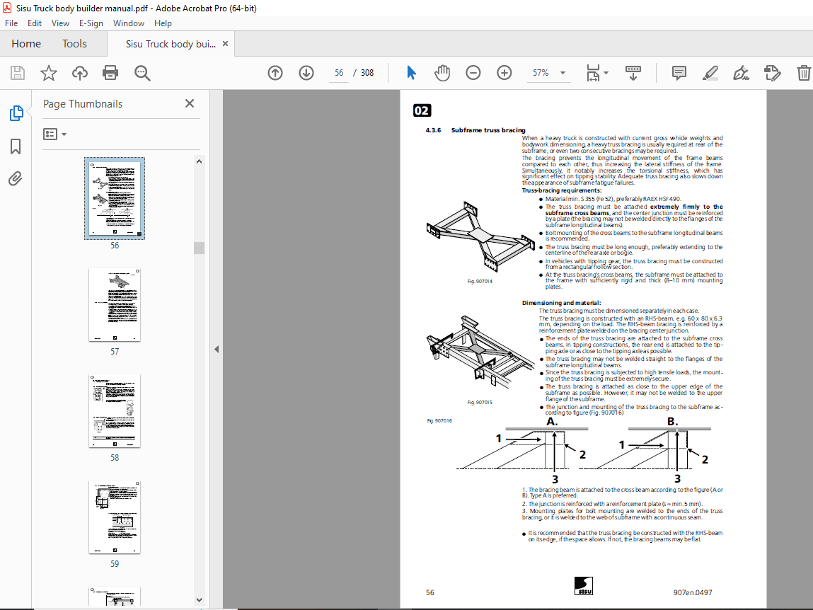 Sisu Truck Body Builders Instructions Manual - PDF DOWNLOAD