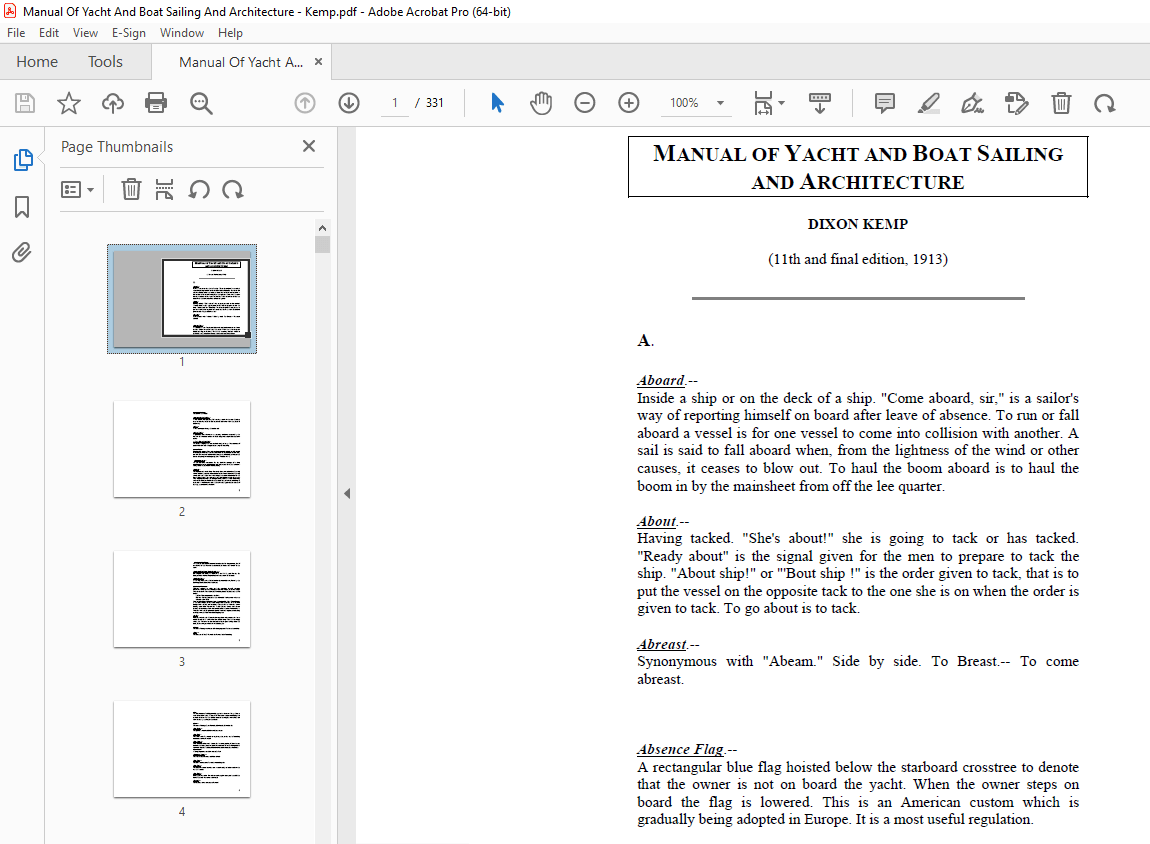 Manual Of Yacht And Boat Sailing And Architecture - Kemp - PDF DOWNLOAD