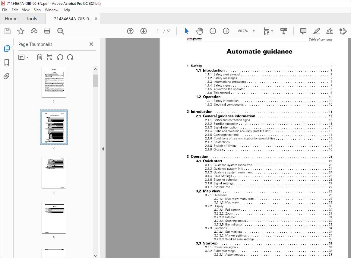 Gleaner EU Automatic Guidance Operator’s Manual 71484634A – PDF DOWNLOAD