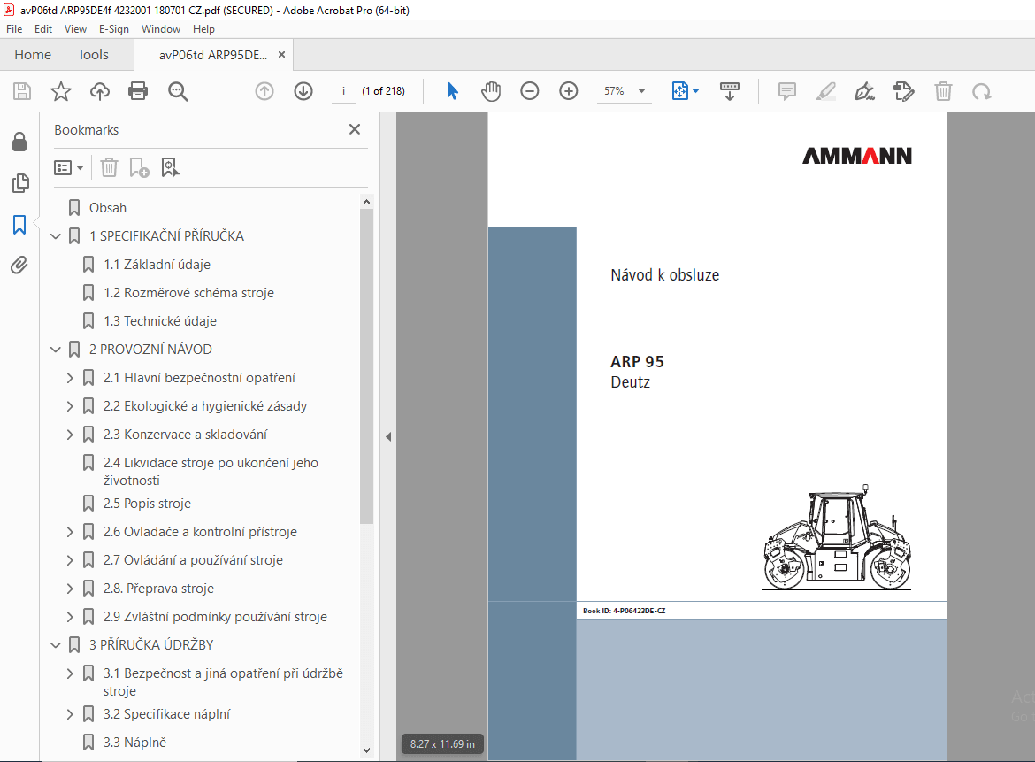 Ammann ARP 95 Deutz Návod k obsluze (P06423DE) - PDF DOWNLOAD