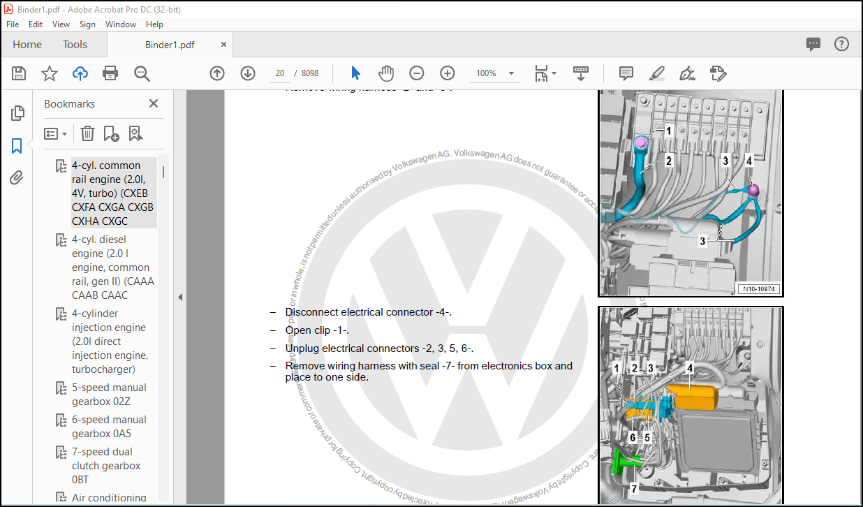 Volkswagen Transporter 2016-2020 Workshop Manuals & Wiring Diagram ...