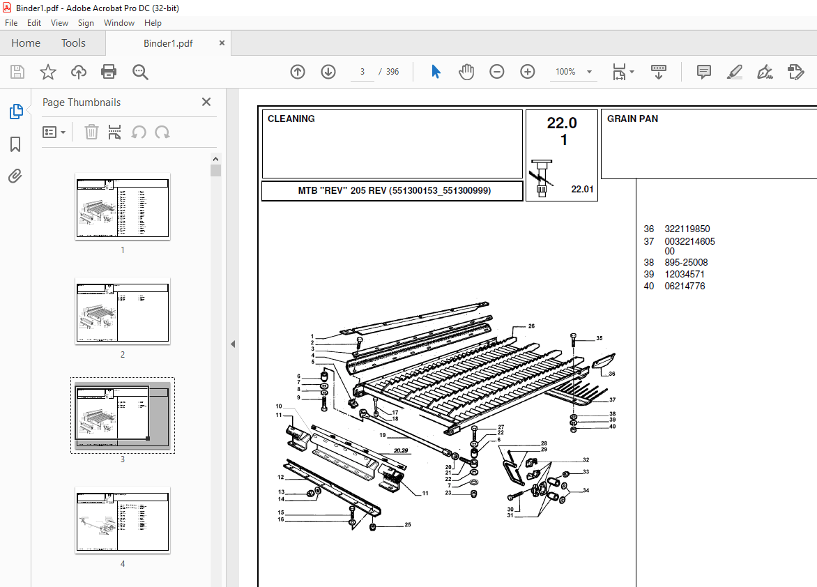 Laverda 205 REV Agricultural Tractor Parts Manual – PDF DOWNLOAD