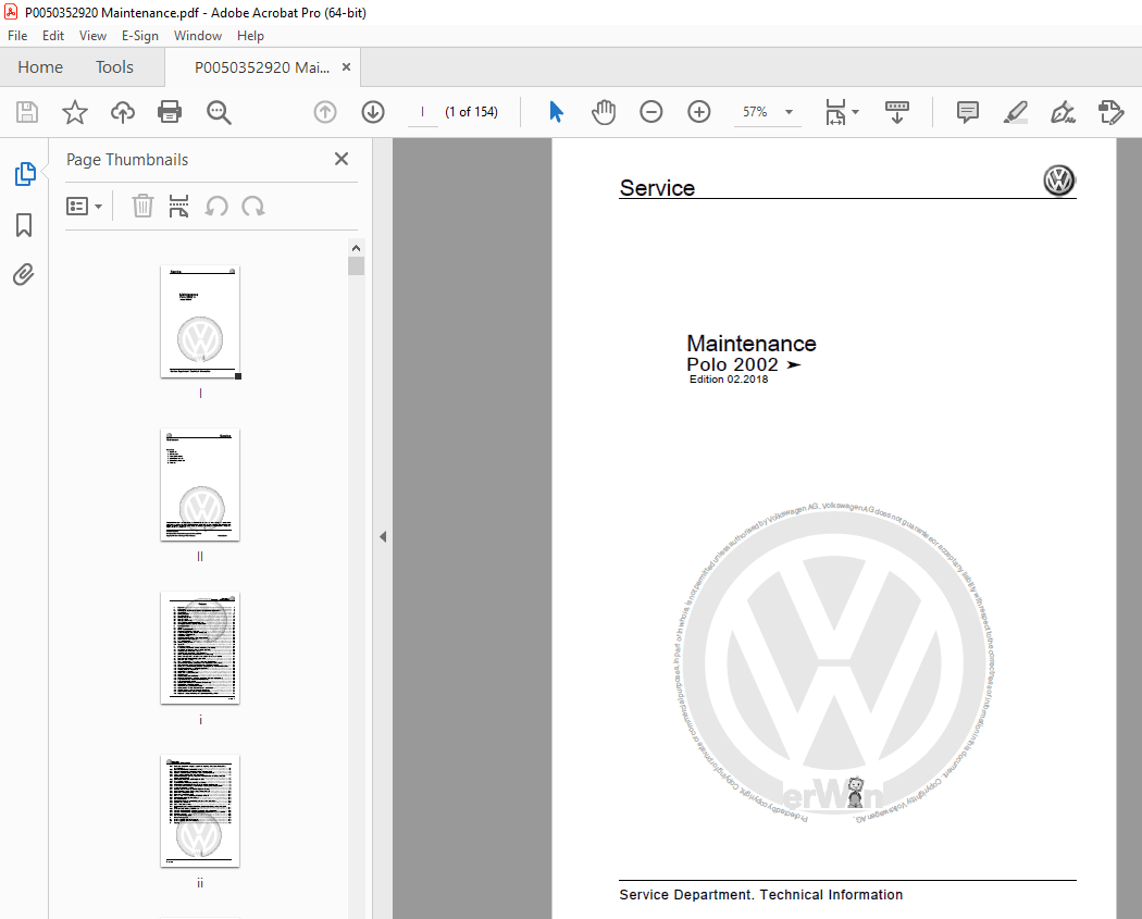 Volkswagen Polo 2002 Maintenance Manual - PDF DOWNLOAD