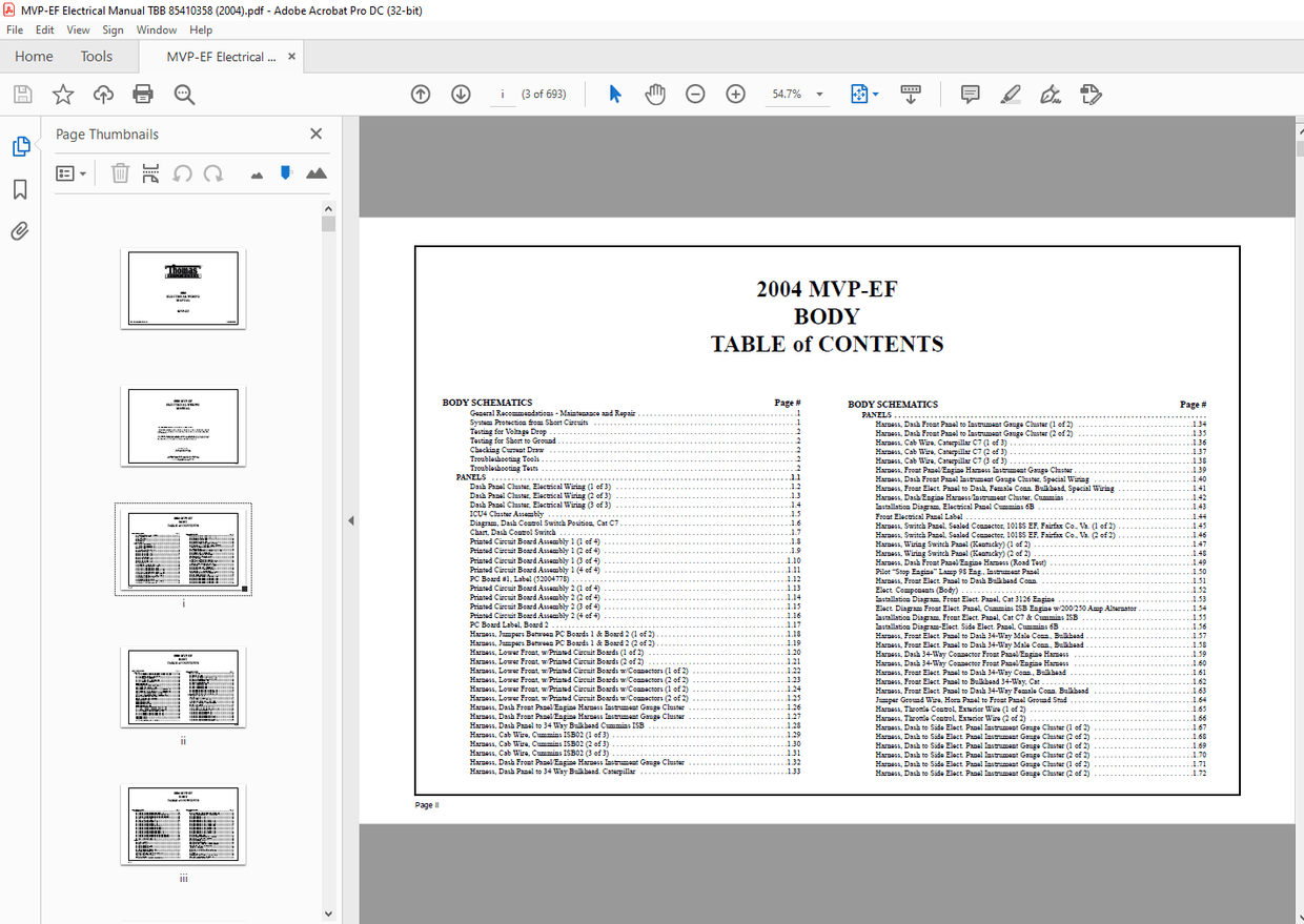 Thomas Built Buses MVP-EF 2004 Electrical Wiring Manual – PDF DOWNLOAD