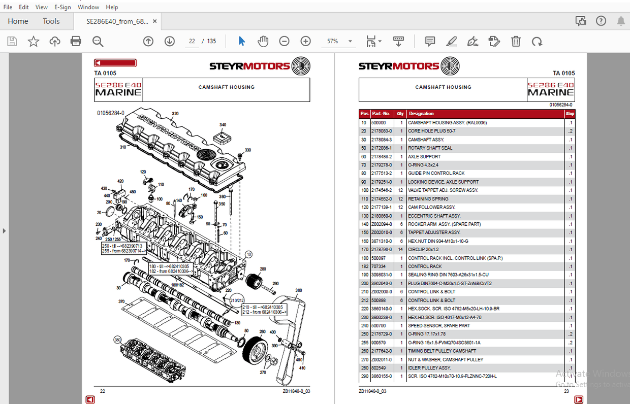 Steyr SE286E40 Marine Engines Parts Manual_682320001 – PDF DOWNLOAD