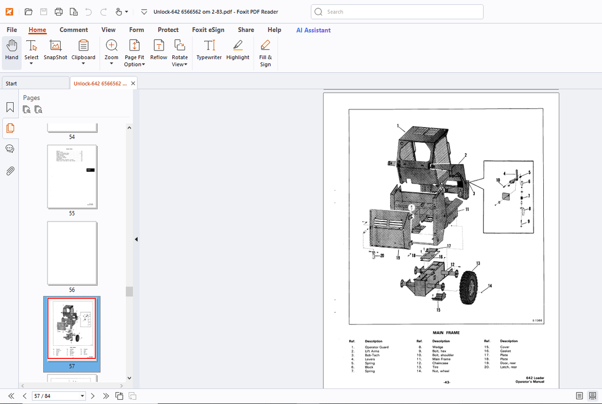 Bobcat 642 Operators Manual - PDF DOWNLOAD