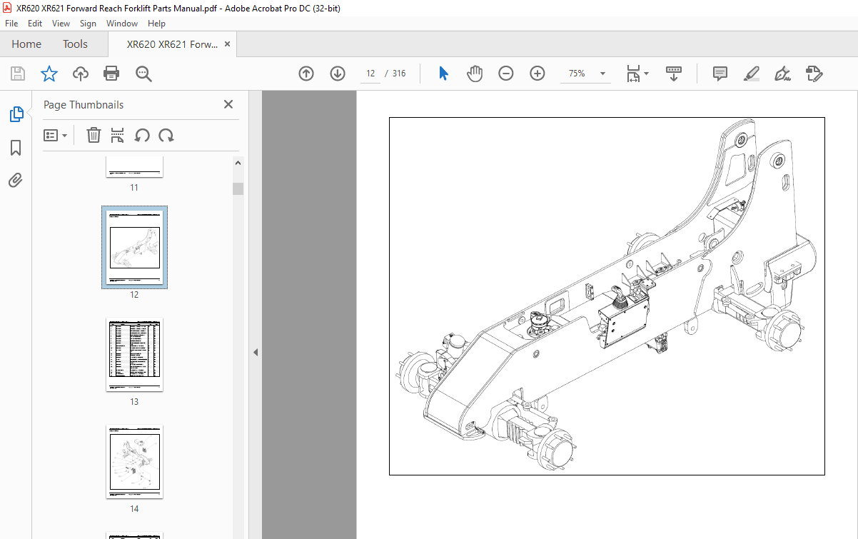 Xtreme Telehandler XR620-621 Forklift Parts Manual – PDF DOWNLOAD