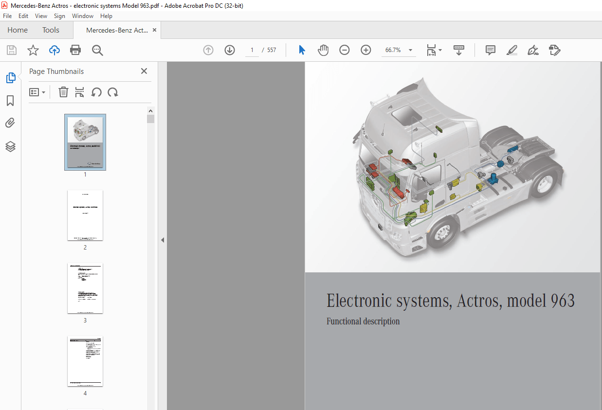 Mercedes-Benz Actros 963 electronic systems Manual - PDF DOWNLOAD