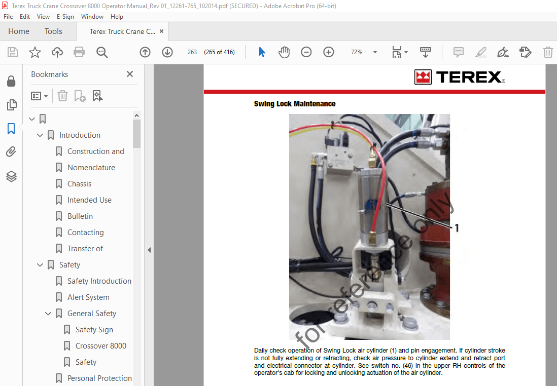 Terex Crane Crossover 8000 Operator’s Manual PN 12261-765 – PDF DOWNLOAD