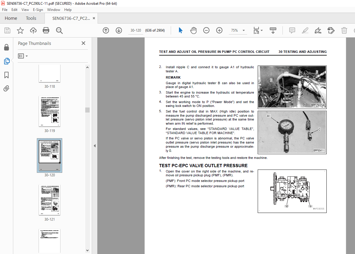 Komatsu PC290LC-11 Hydraulic Excavator Shop Manual SEN06736-C7 - PDF DOWNLOAD