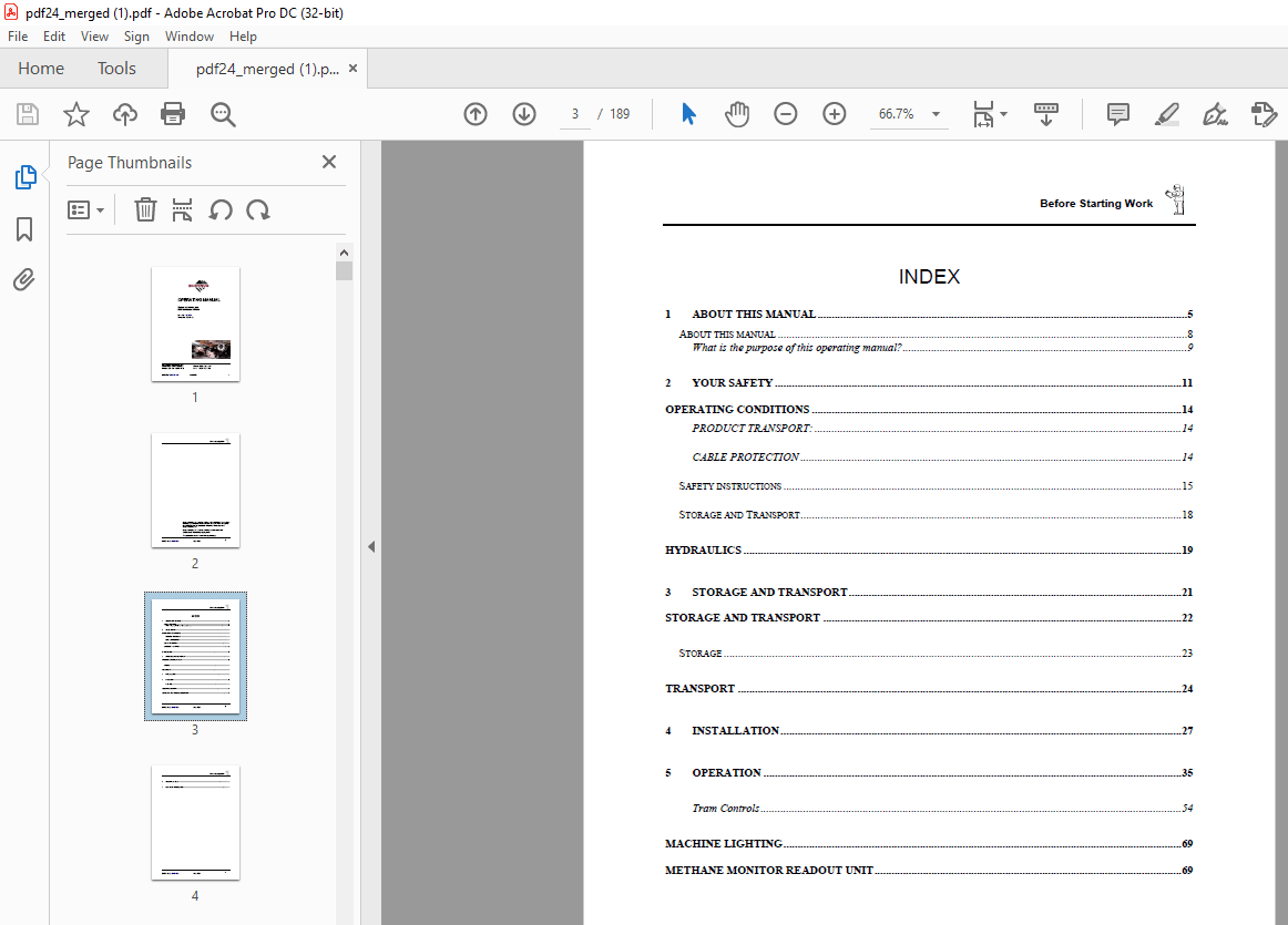 Cat Bucyrus 30M Continuous Miner Operation Manual - PDF DOWNLOAD