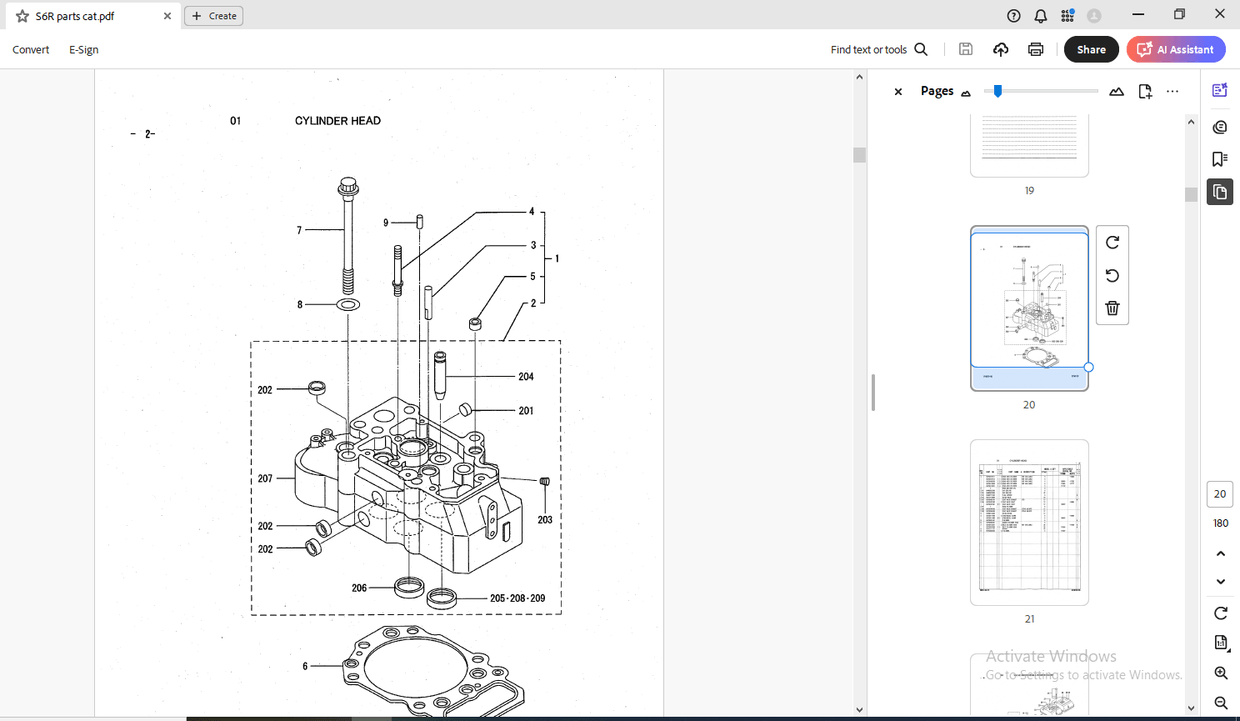 Hitachi S6R-Y1TAA1 Diesel Engine Parts Manual - PDF DOWNLOAD