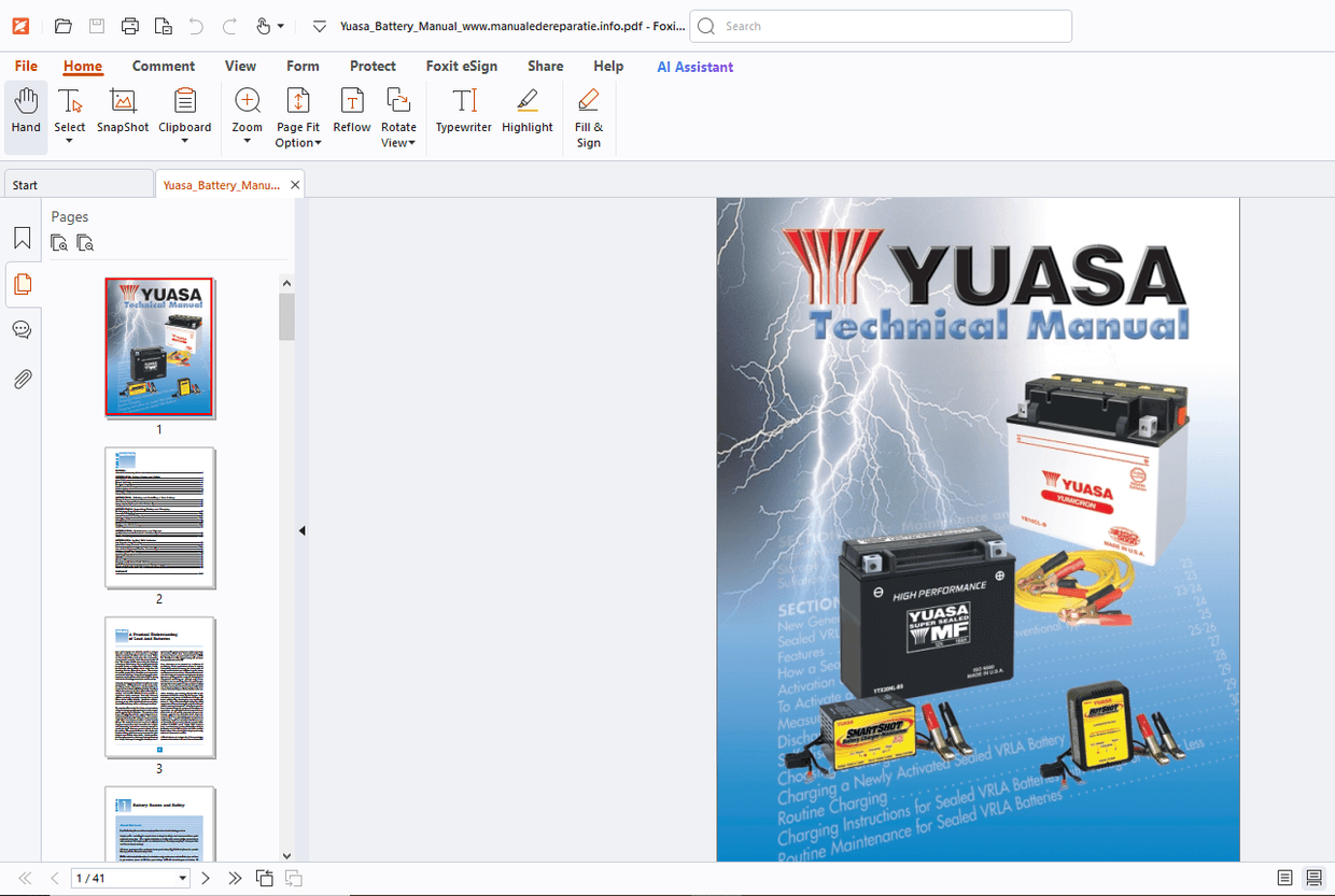 Yuasa Battery Basics Technical Manual - PDF DOWNLOAD