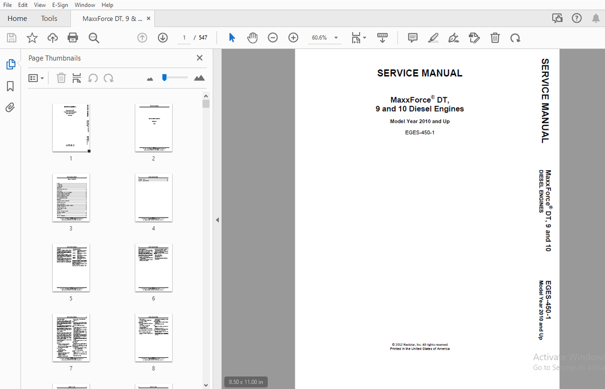 MaxxForce DT, 9 & 10 Diesel Engines Service Manual – PDF DOWNLOAD