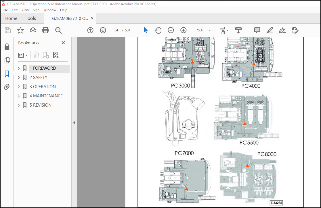 Komatsu PC3000-6 Hydraulic Mining Shovel Operation & Maintenance Manual – PDF DOWNLOAD