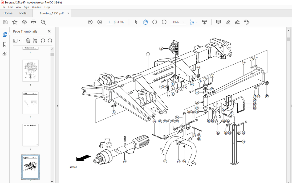 Pottinger Tractor EUROTOP 1251 A Spare parts list Manual – PDF DOWNLOAD