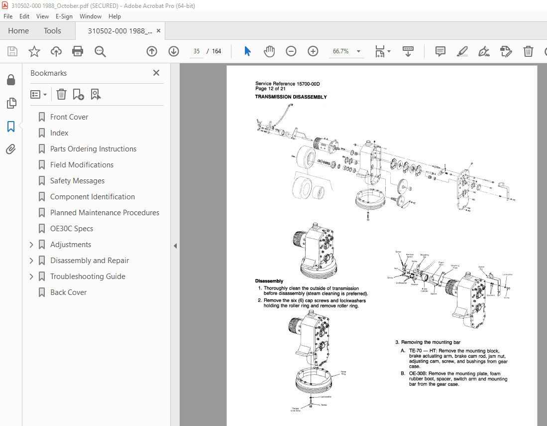 BT Prime-Mover OE-30C Electric Order Selector Repair Manual - PDF DOWNLOAD