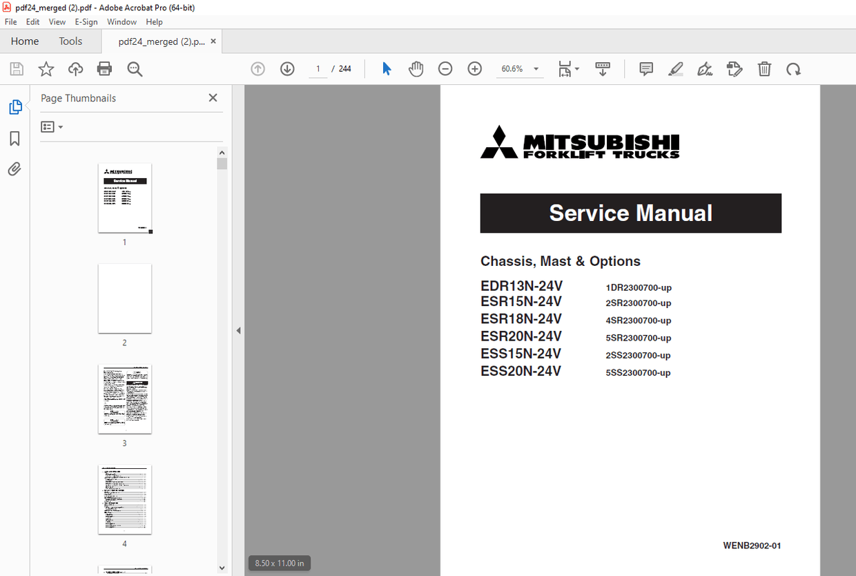 Mitsubishi EDR13N-24V ESR15N-24V ESR20N-24V ESS15N-24V ESS20N-24V ...