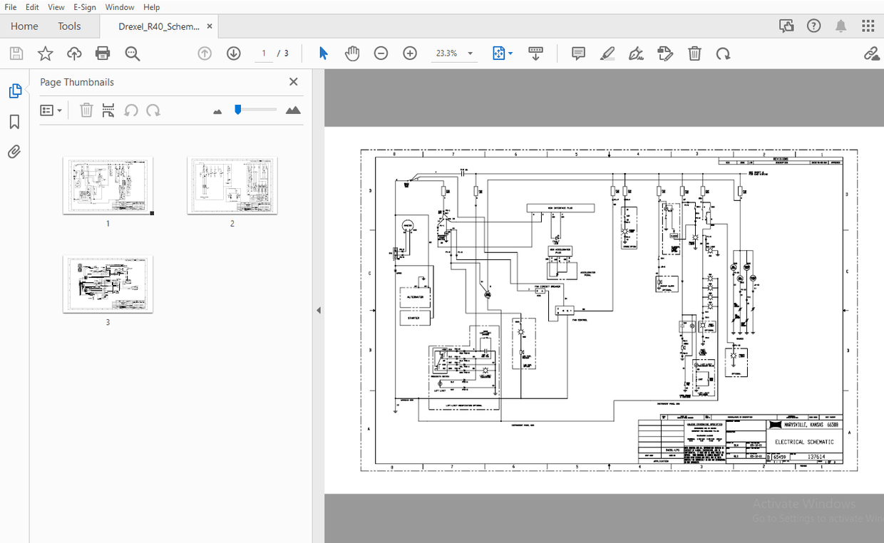 Drexel R40 Electrical Schematic Manual 137614 – PDF DOWNLOAD