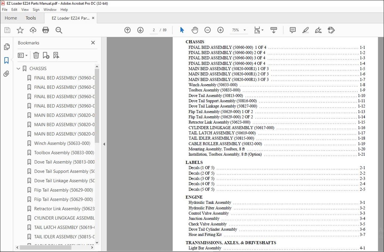 Xtreme EZ Loader EZ24 Parts Manual – PDF DOWNLOAD