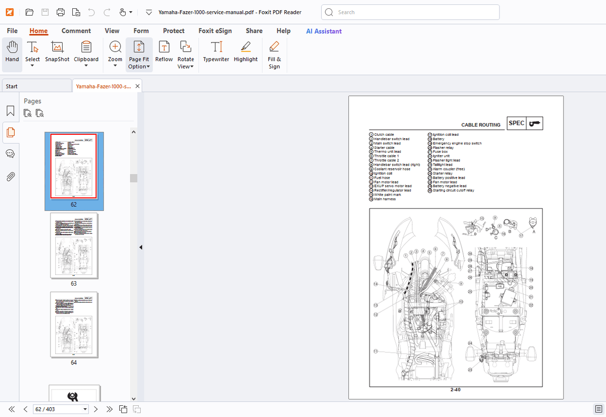 Yamaha FZS1000(N) 2001 Service Manual 5LV1-AE1 - PDF DOWNLOAD