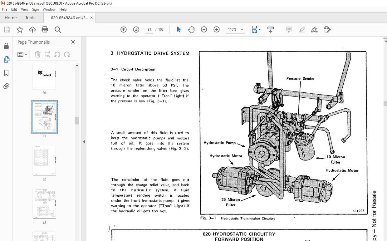 Bobcat 620 Loader Service Manual 6549846 (6–12) - PDF DOWNLOAD