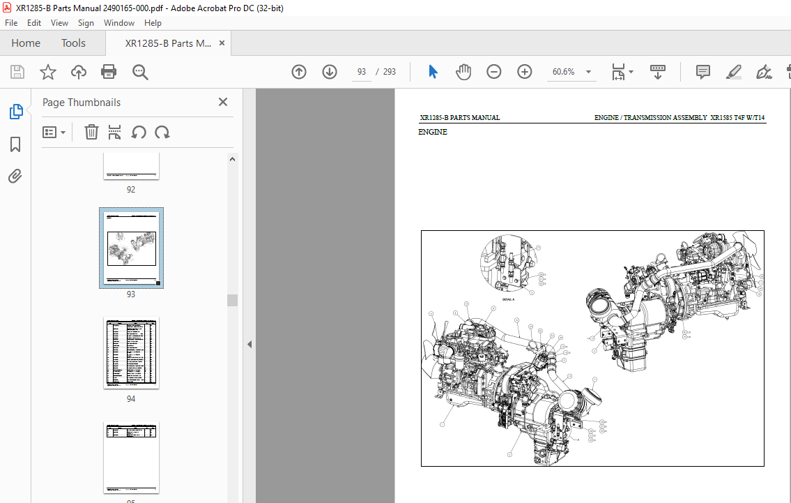 Xtreme Telehandler XR1247-B Parts Manual PN 2490167-000 – PDF DOWNLOAD