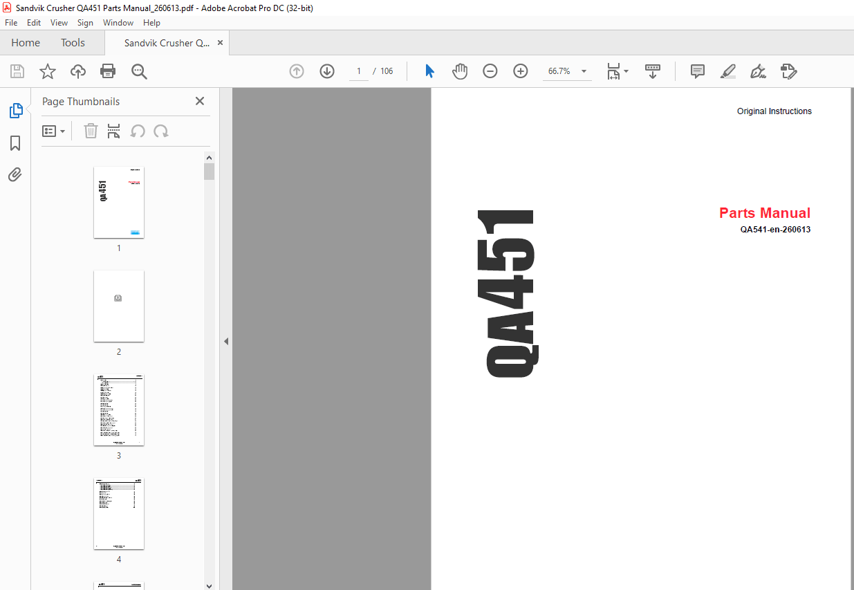 Sandvik Mining QA451 Parts Manual_260613 – PDF DOWNLOAD