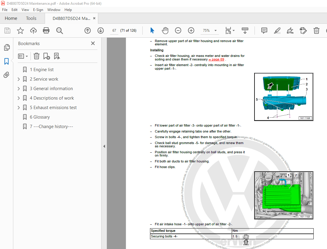 Volkswagen Jetta 2018 Maintenance Manual - PDF DOWNLOAD