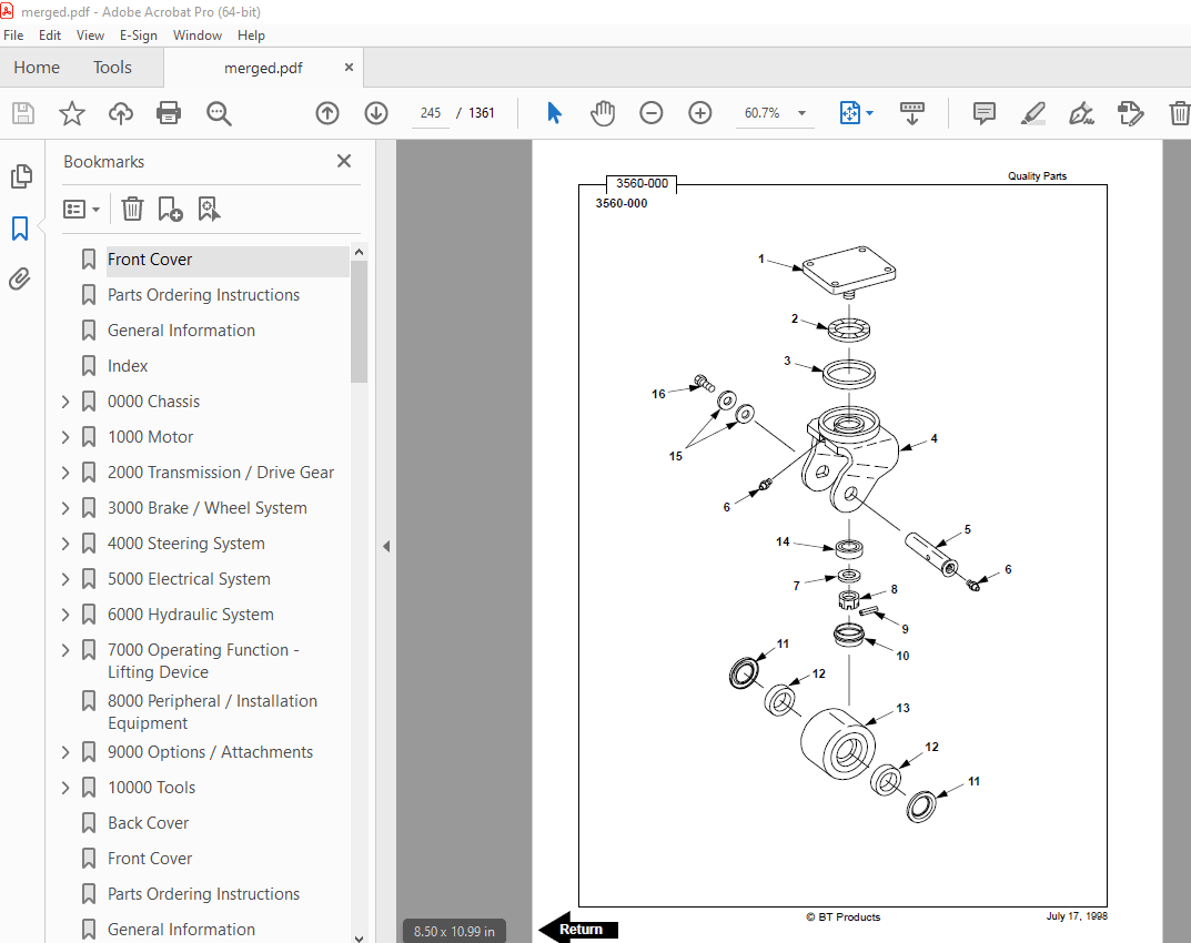 BT Prime-Mover WRX30 Master Parts Manual - PDF DOWNLOAD