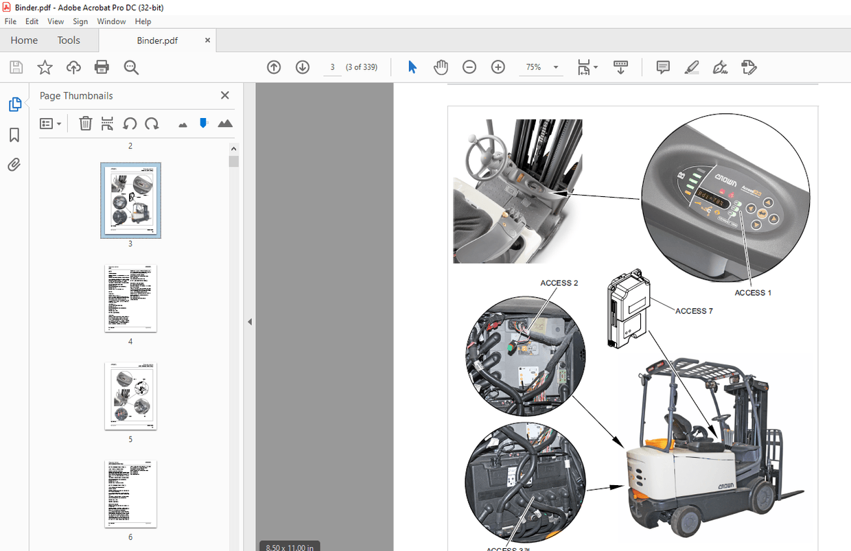 Crown Forklift FC 5200 Series Counter Balanced Service Manual – PDF ...