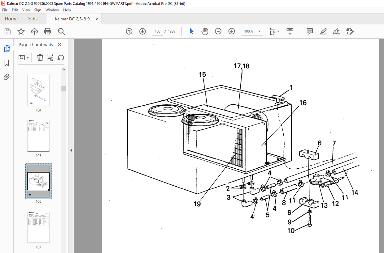 Kalmar Reach Stacker DC 2,5-8 Parts Manual EN_SW – PDF DOWNLOAD