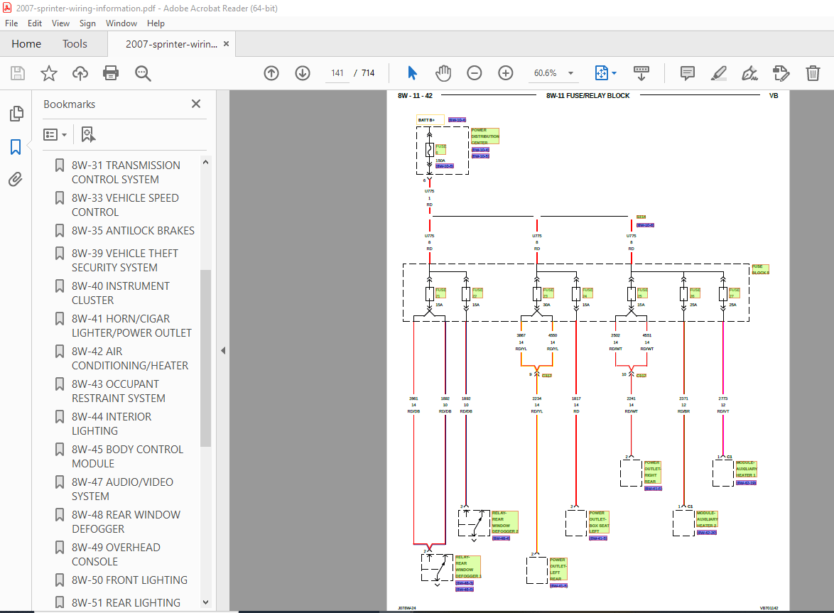 Dodge 2007 Sprinter Wiring Information Manual - PDF DOWNLOAD