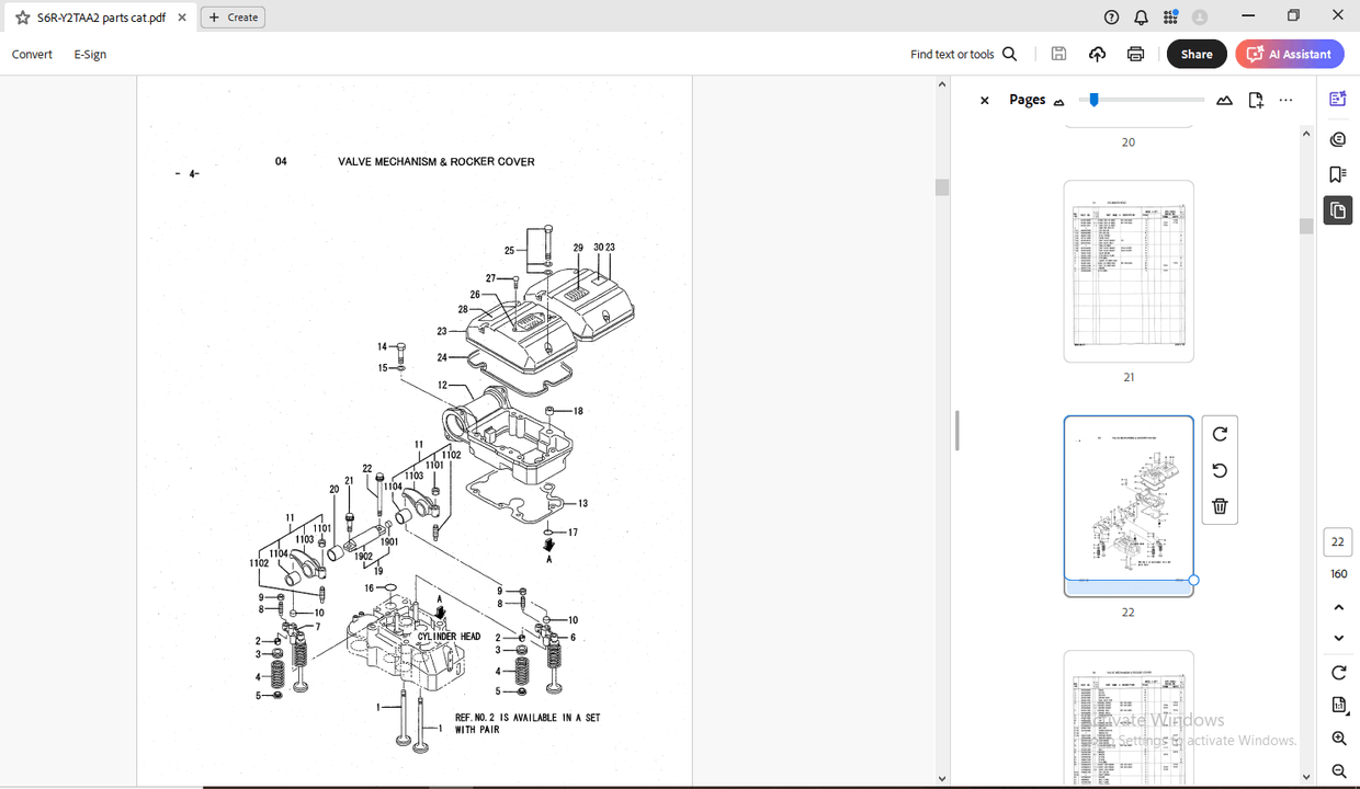 Hitachi S6R-Y2TAA-2 Diesel Engine Parts Manual - PDF DOWNLOAD