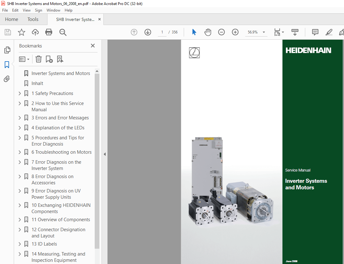HEIDENHAIN Inverter Systems and Motors Service Manual 2008 - PDF DOWNLOAD