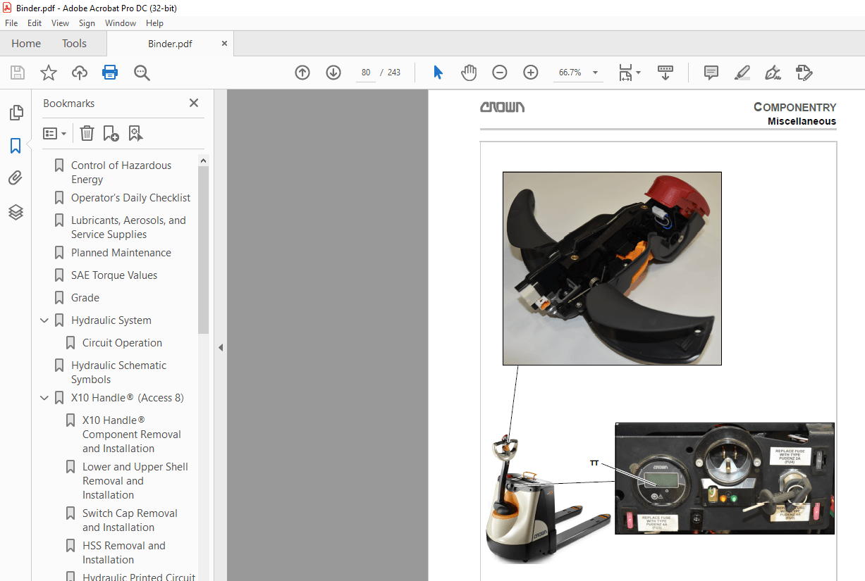 Crown Forklift WP 3200 Pallet Service Manual – PDF DOWNLOAD