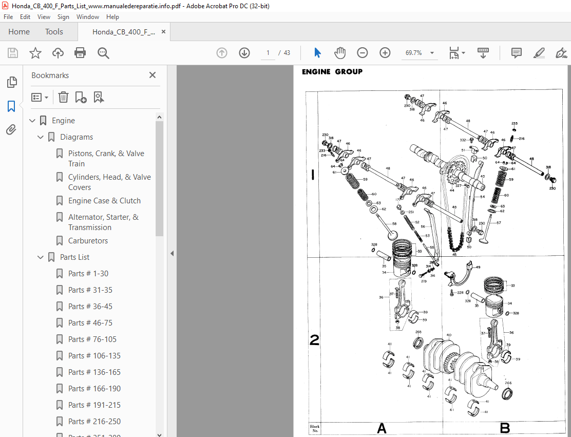 Honda CB 400 F Parts List Manual - PDF DOWNLOAD