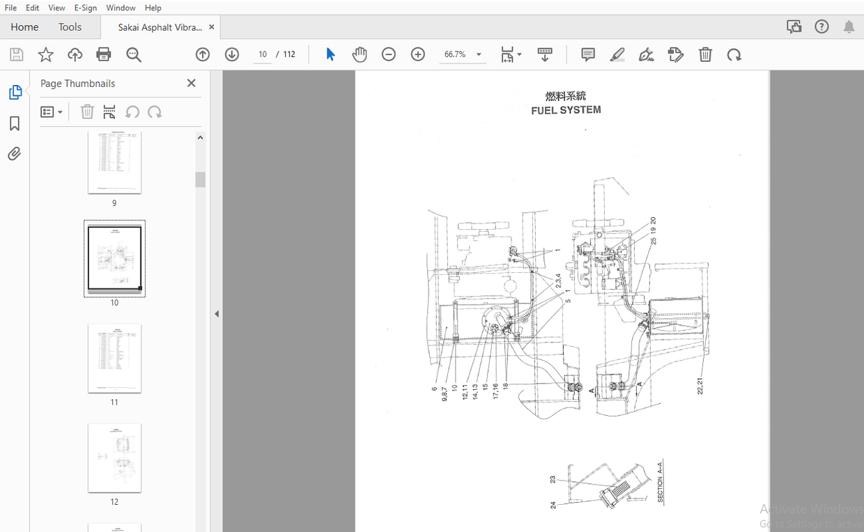 Sakai Asphalt Vibrating Roller GW750 Parts Manual – PDF DOWNLOAD