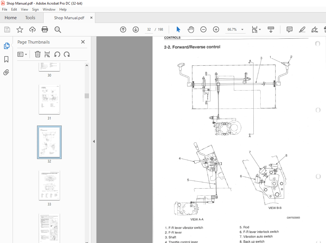 Sakai GW750 Shop Manual – PDF DOWNLOAD