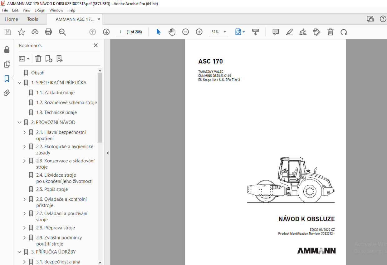 AMMANN ASC 170 NÁVOD K OBSLUZE 3022312 - PDF