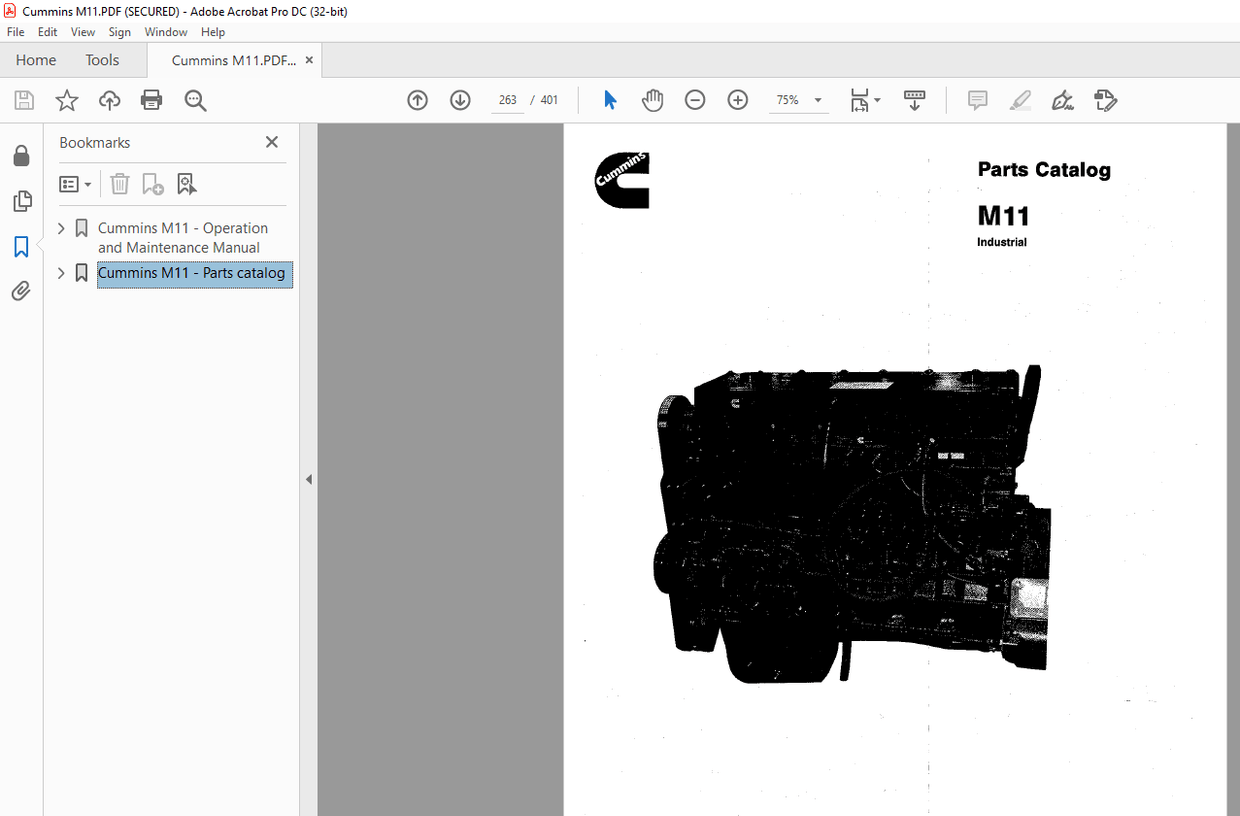 Cummins M11 Series Engines Industrial Operation & Parts Manual – PDF DOWNLOAD