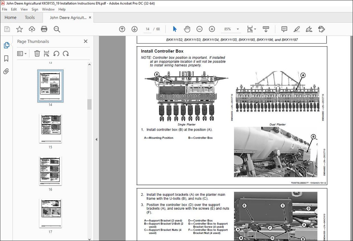 John Deere 1109, 1111 and 1113 Installation Instructions Manual KK59155 - PDF DOWNLOAD
