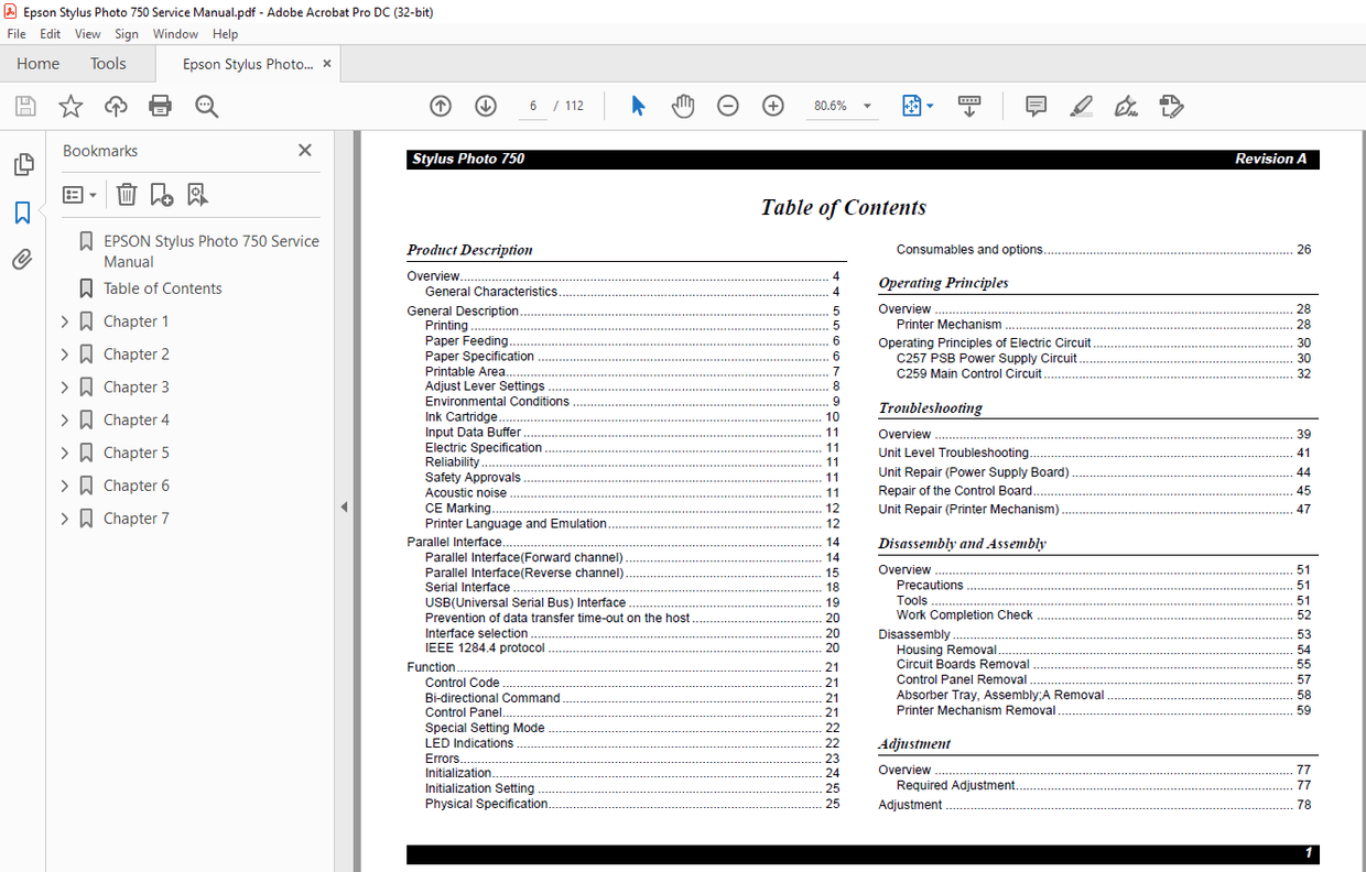 Epson Stylus Photo 750 Service Manual SEIJ98005 - PDF DOWNLOAD