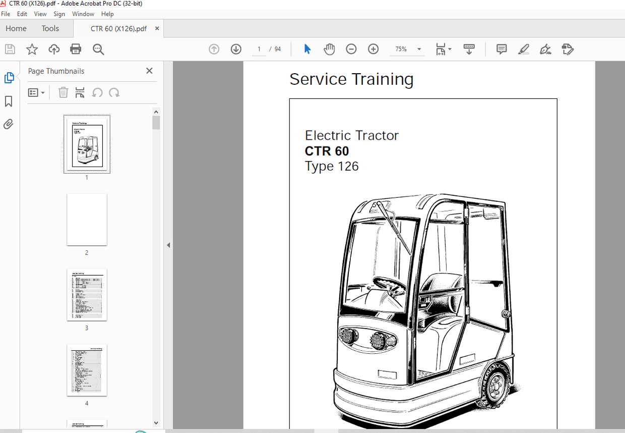 Still Electric Tractor CTR 60 Type 126 Service Training Manual (Section 5) – PDF DOWNLOAD