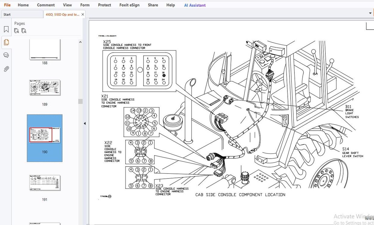 John Deere 410D, 510D Backhoe Loader Operation, Repair & Test Technical ...